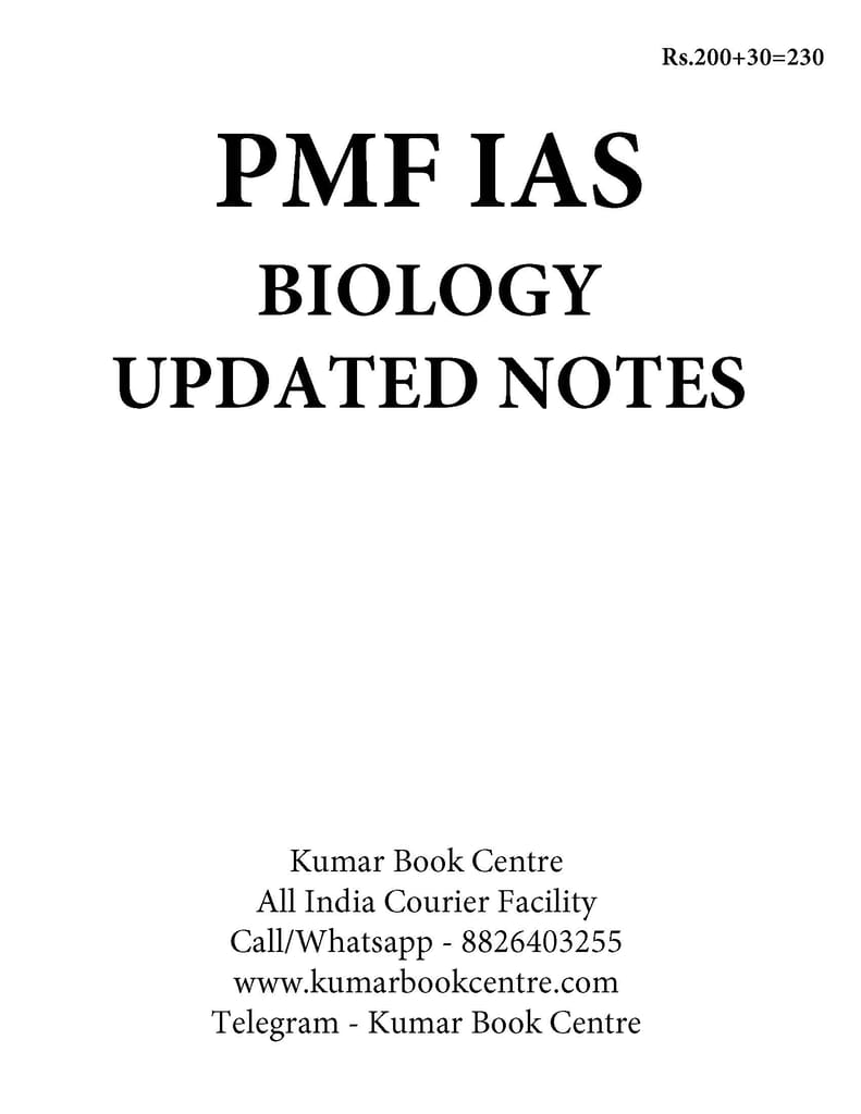 Biology Printed Notes - PMF IAS - [PRINTED]