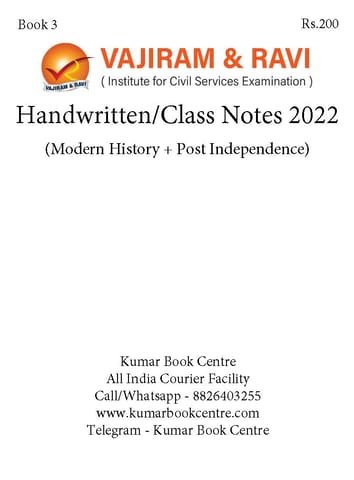 Modern History & Post Independence - General Studies GS Handwritten ...