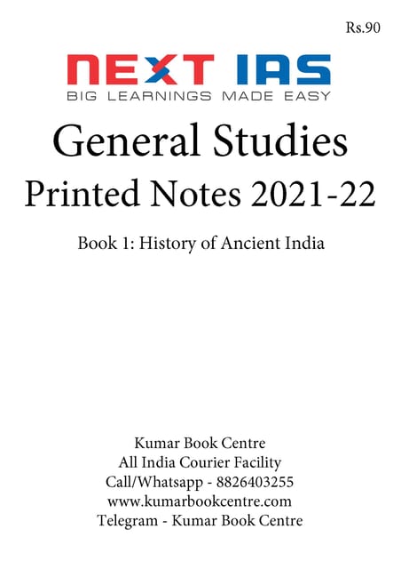 History of Ancient India - General Studies GS Printed Notes 2022 - Next ...