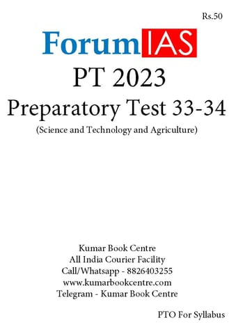 (Set) Forum IAS PT Test Series 2023 - Preparatory Test 33 to 34 - [B/W ...