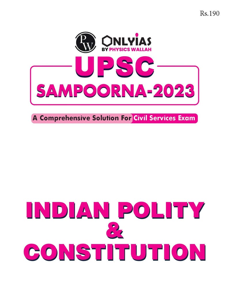 Indian Polity And Constitution Only Ias Upsc Wallah Sampoorna 2023 [b