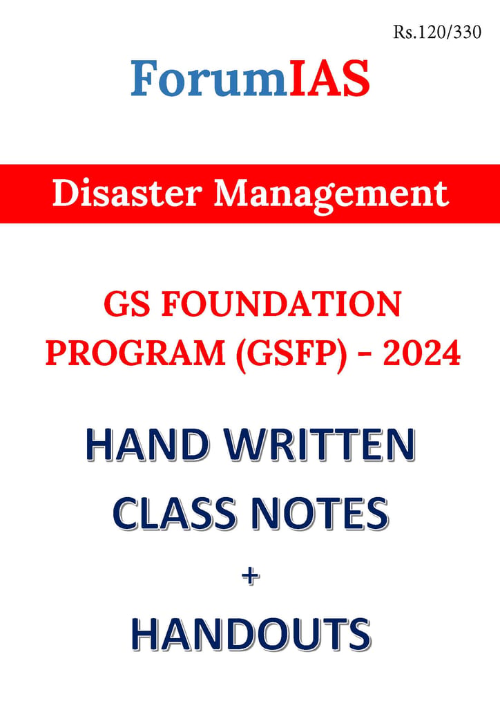Disaster Management - General Studies GS Handwritten/Class Notes 2024 ...